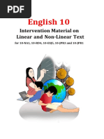 English: Quarter 2 - Module 7: Linear and Non-Linear Texts | PDF ...