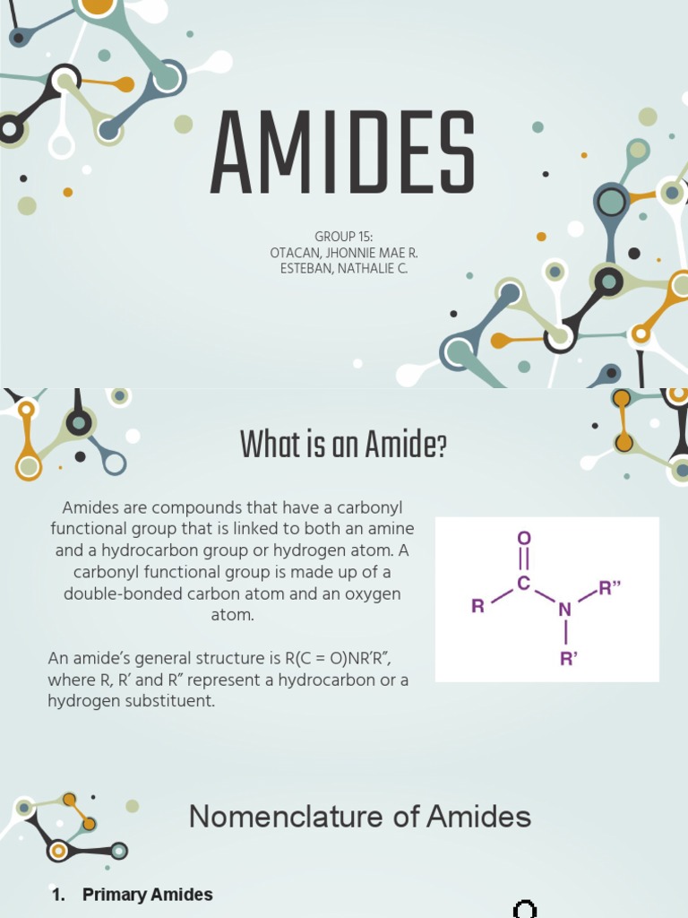 AMIDES | PDF | Amide | Amine