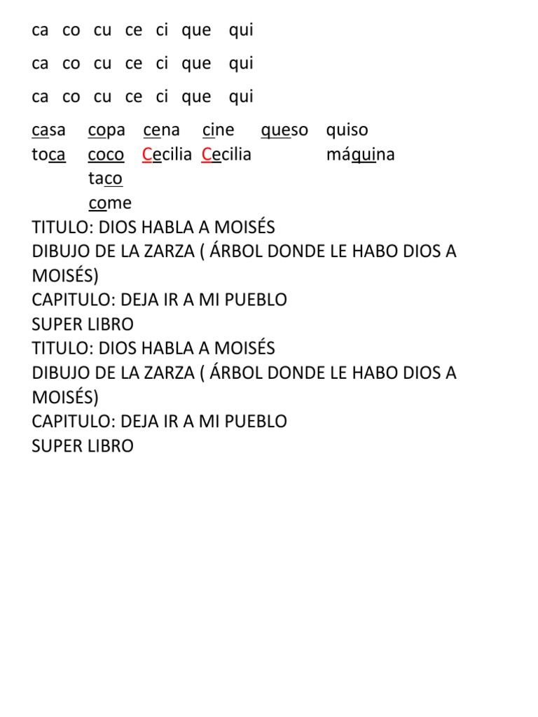 Palabras Clave: ca, co, cu, ce, ci | PDF