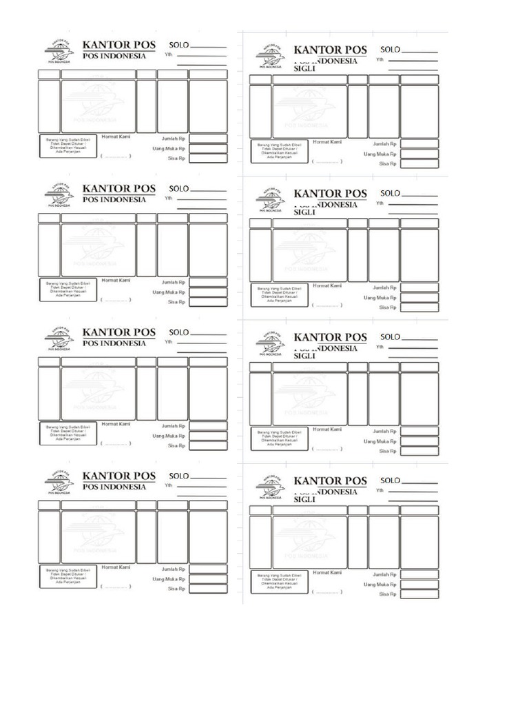 Nota Kantor Pos | PDF