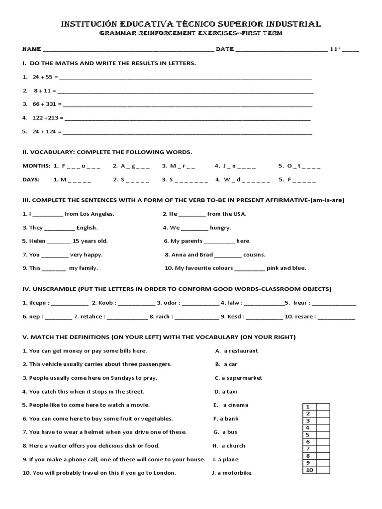 Grammar Reinforcement Exercises | PDF | English Language | Linguistics