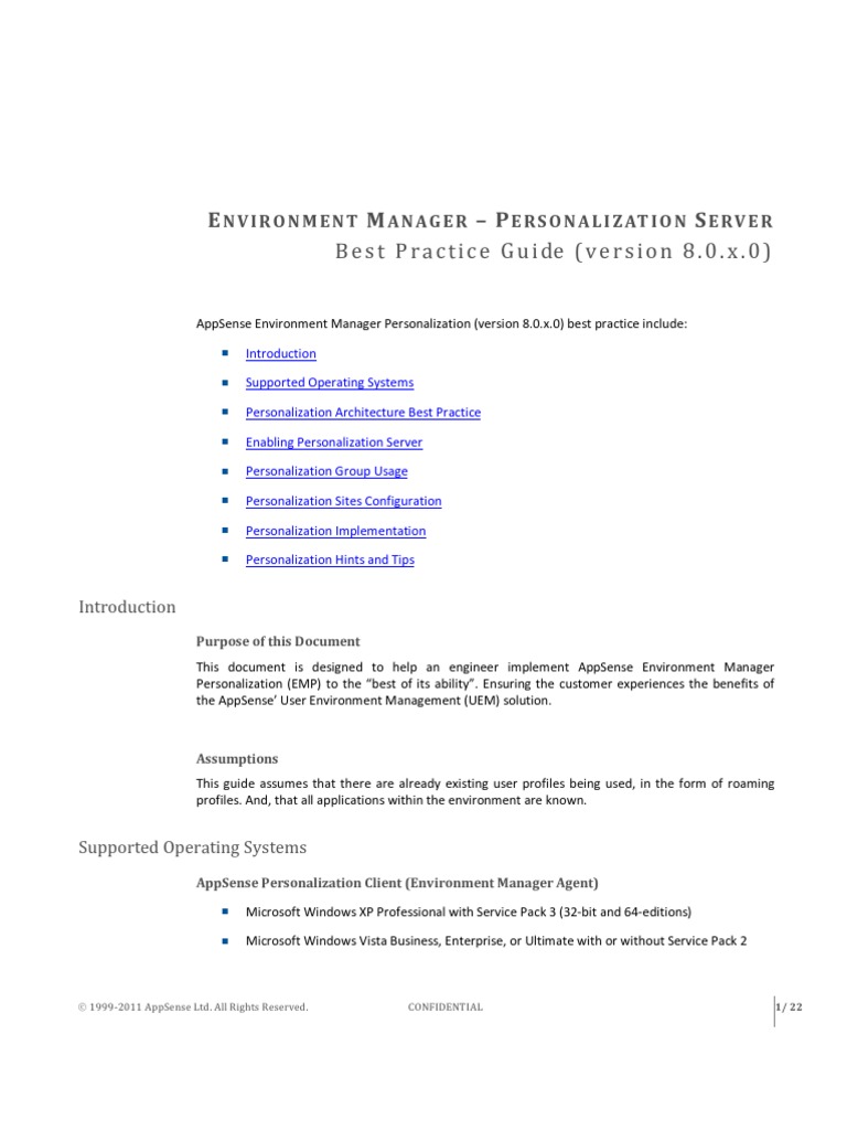 EMP Best Practice - Complete | PDF | Windows Registry | Windows Vista