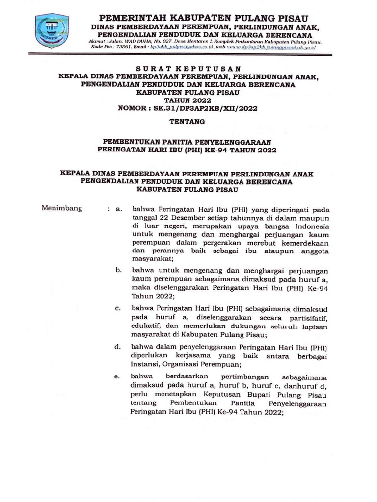 SK Panitia PHI 2022 | PDF