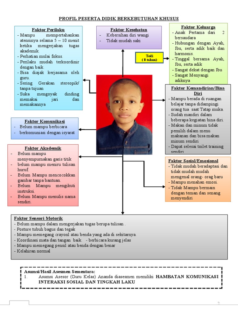 Profil Tedi: Asesmen SDLB Autis | PDF