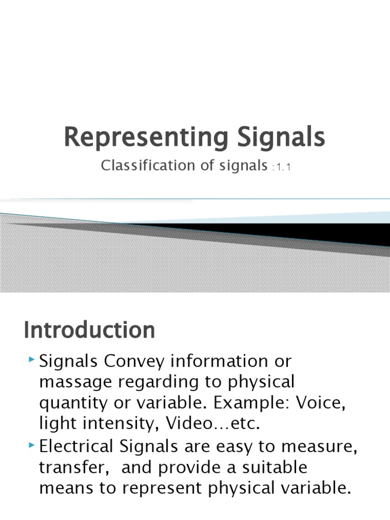 1.1 Classification of Signals | PDF | Discrete Time And Continuous Time ...