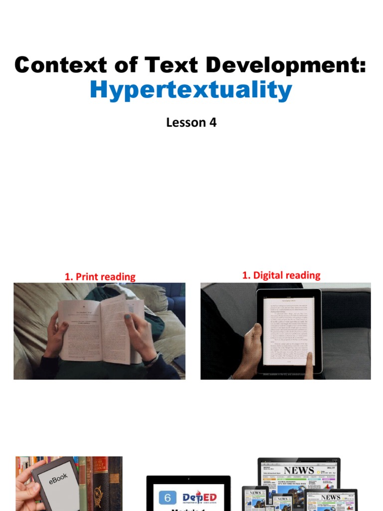 Understanding Text Development: Hypertext | PDF | Language Arts & Discipline | Classics