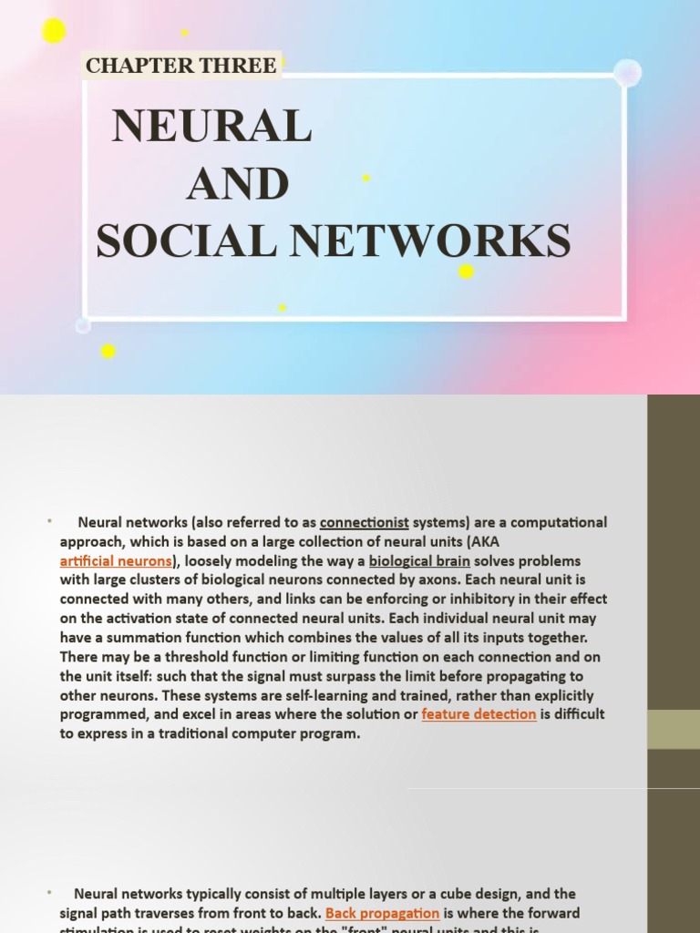 WK 6 Neural and Social Networks | Download Free PDF | Social Network | Artificial Neural Network