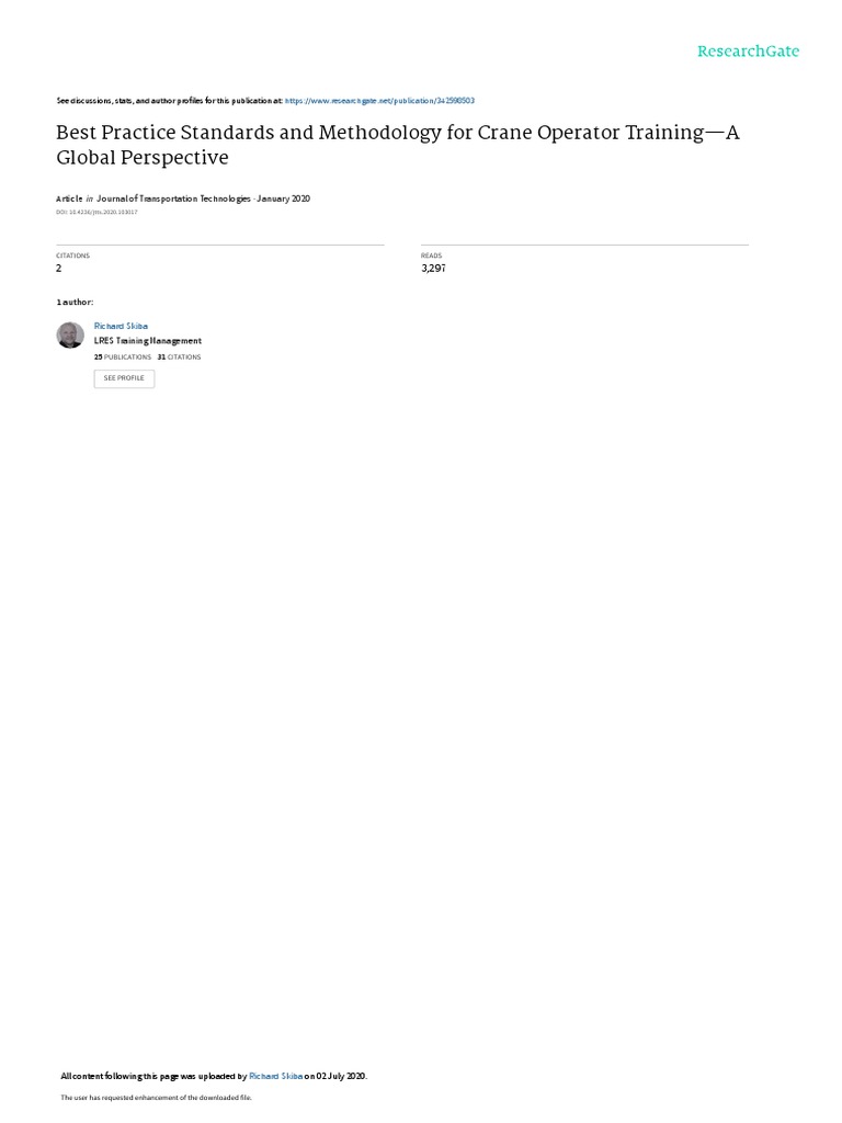 Crane Operator Training | PDF | Crane (Machine) | Occupational Safety And Health