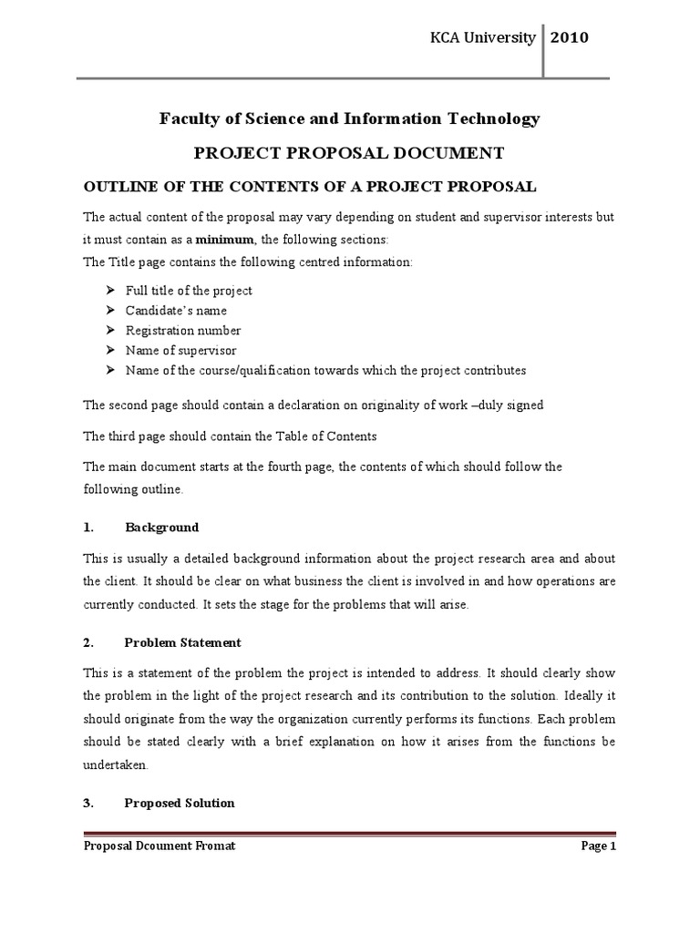 Contents of A Project Proposal Document | PDF | Methodology | Computing