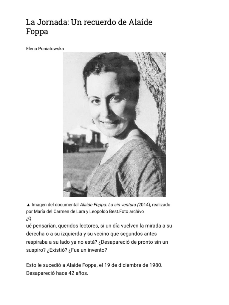 Un Recuerdo de Alaíde Foppa | PDF | Guatemala