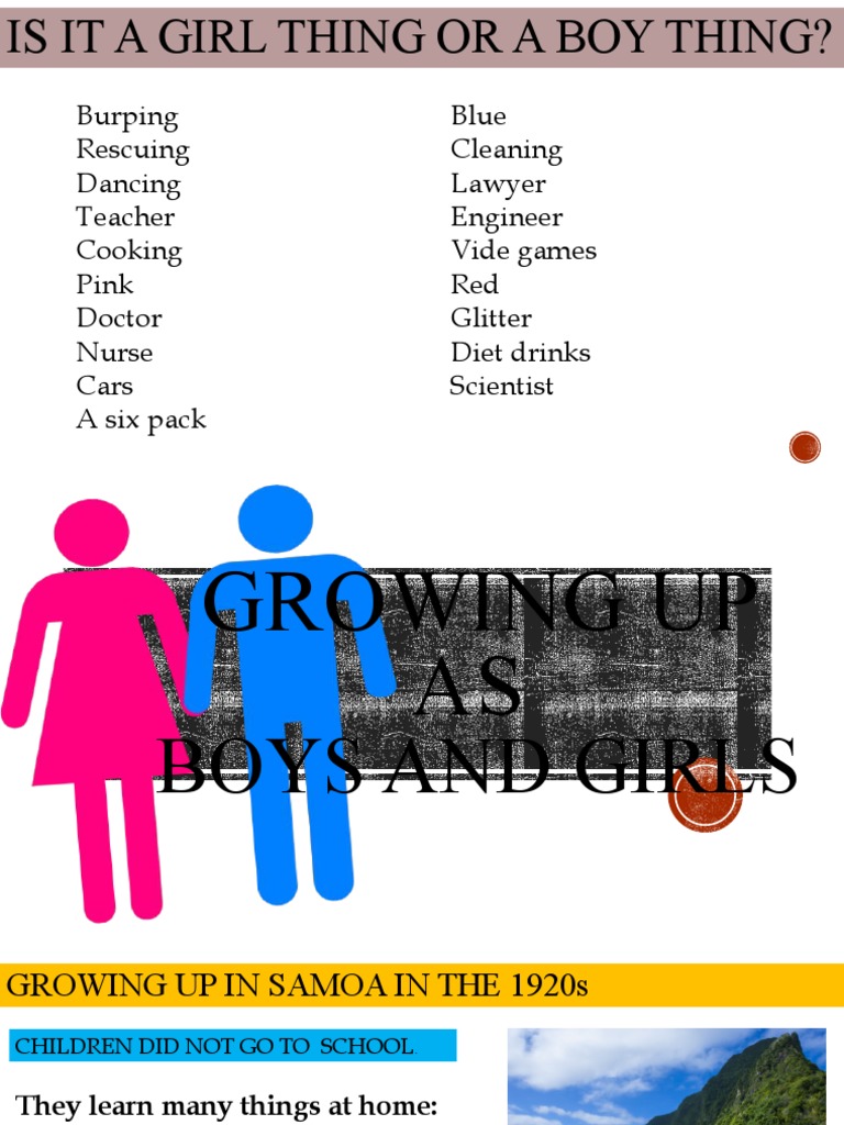 CHP 4 - Growing Up As Boys and Girls | PDF