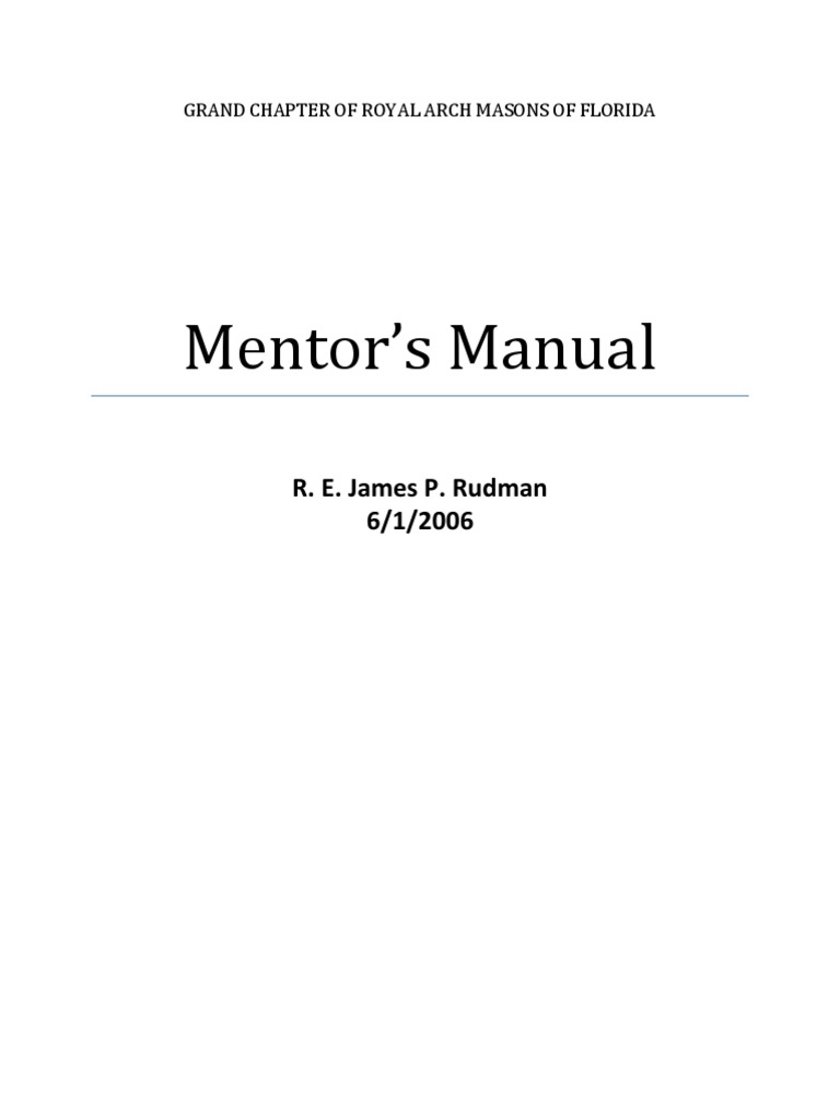Grand Chapter Mentor Program | PDF | Freemasonry | Masonic Lodge