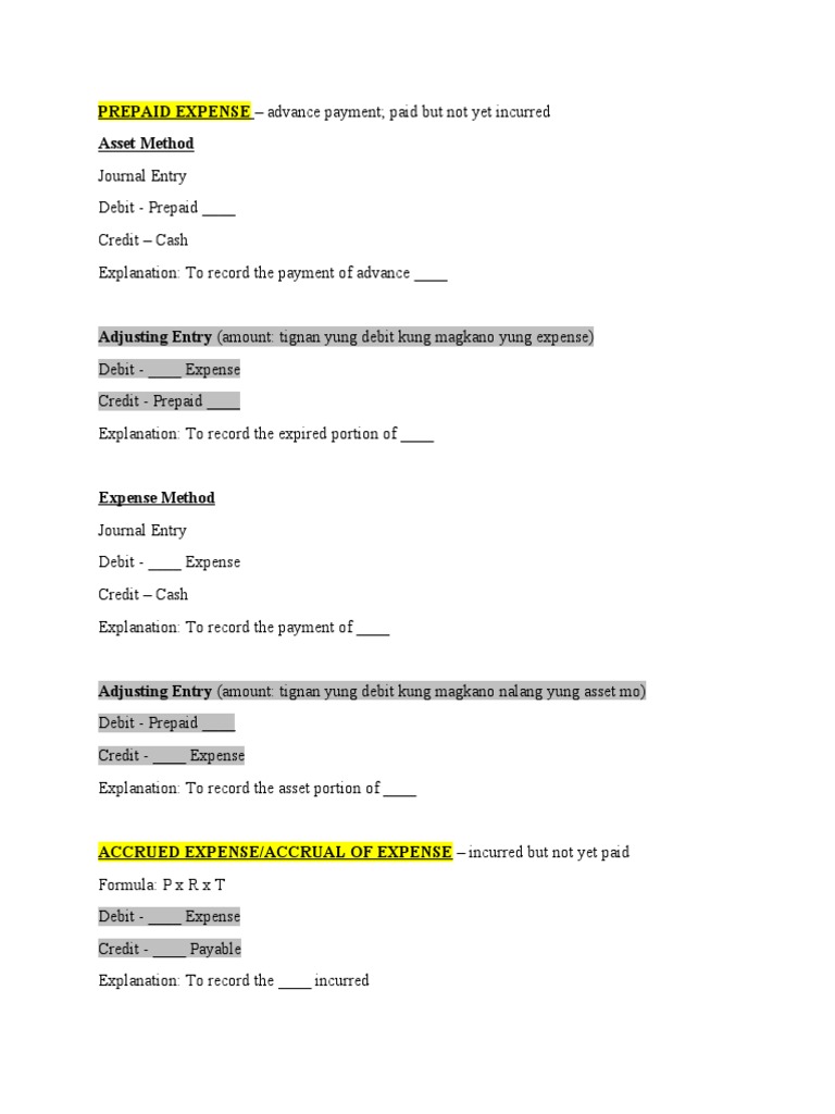 Adjusting Entries Reviewer | PDF | Debits And Credits | Deferral Adjusting Entries Reviewer | PDF | Debits And Credits | Deferral