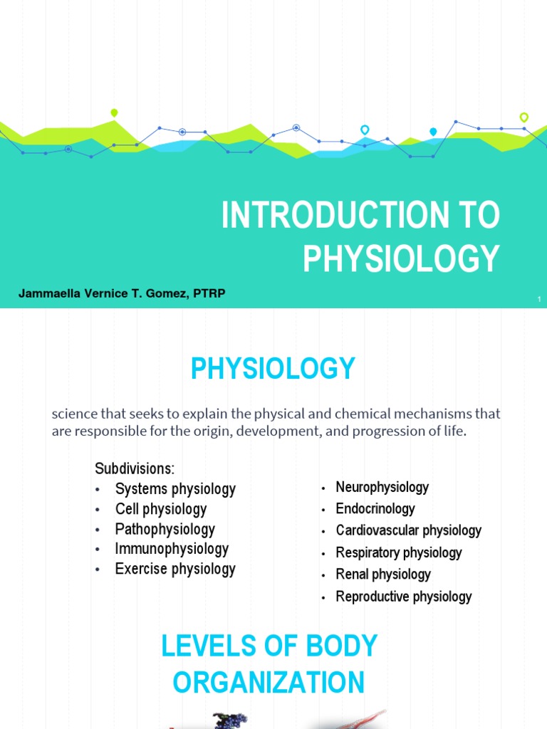 WEEK 1 - Introduction To Human Physiology and Cell Physiology ...