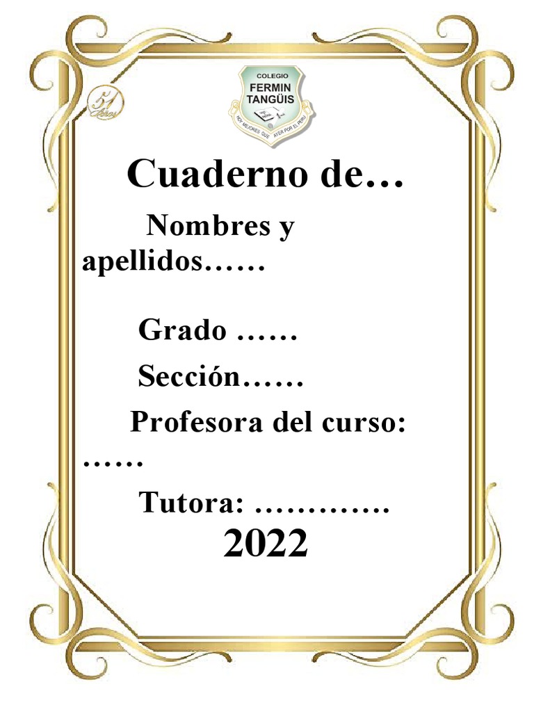 Carátula de Cuadernos | PDF