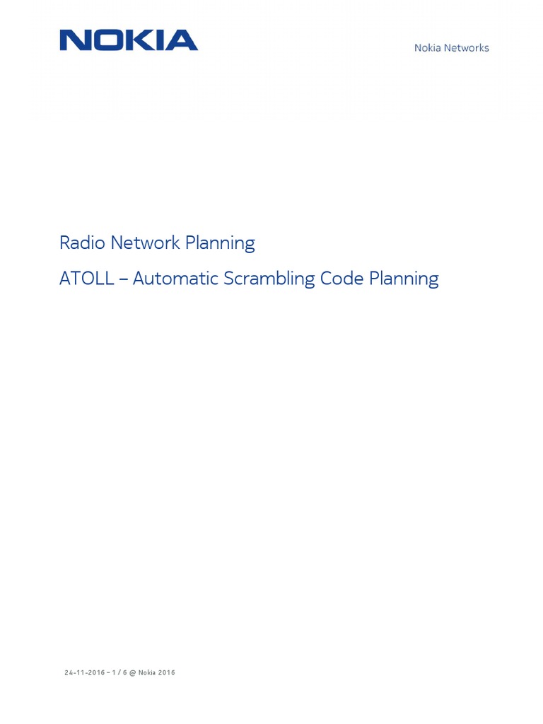 New - 1480013489 - ATOLL - Scrambling Code Planning | PDF