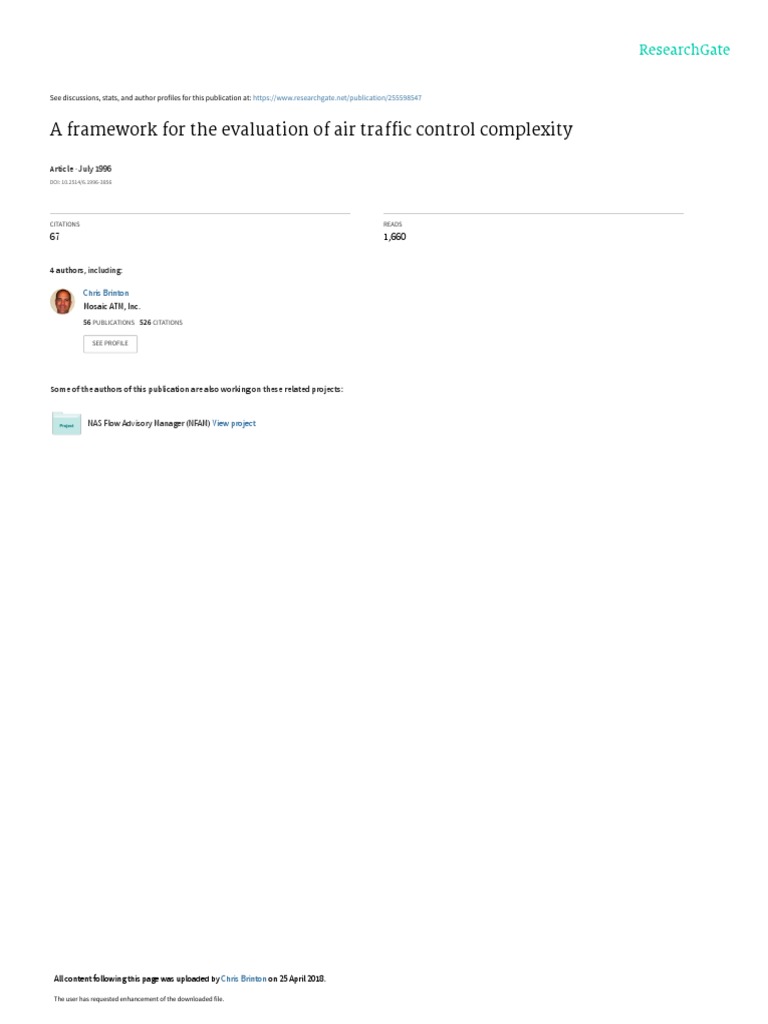 A Framework For The Evaluation of Air Traffic Cont | Download Free PDF | Air Traffic Control ...