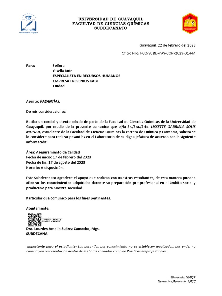 FCQ-SUBD-PAS-CON-2023-014-M - Lissette Solis-Signed | PDF