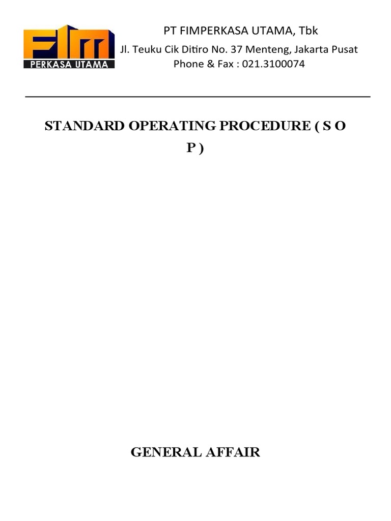 02.01 Sop - Pengelolaan Inventaris Kantor | PDF