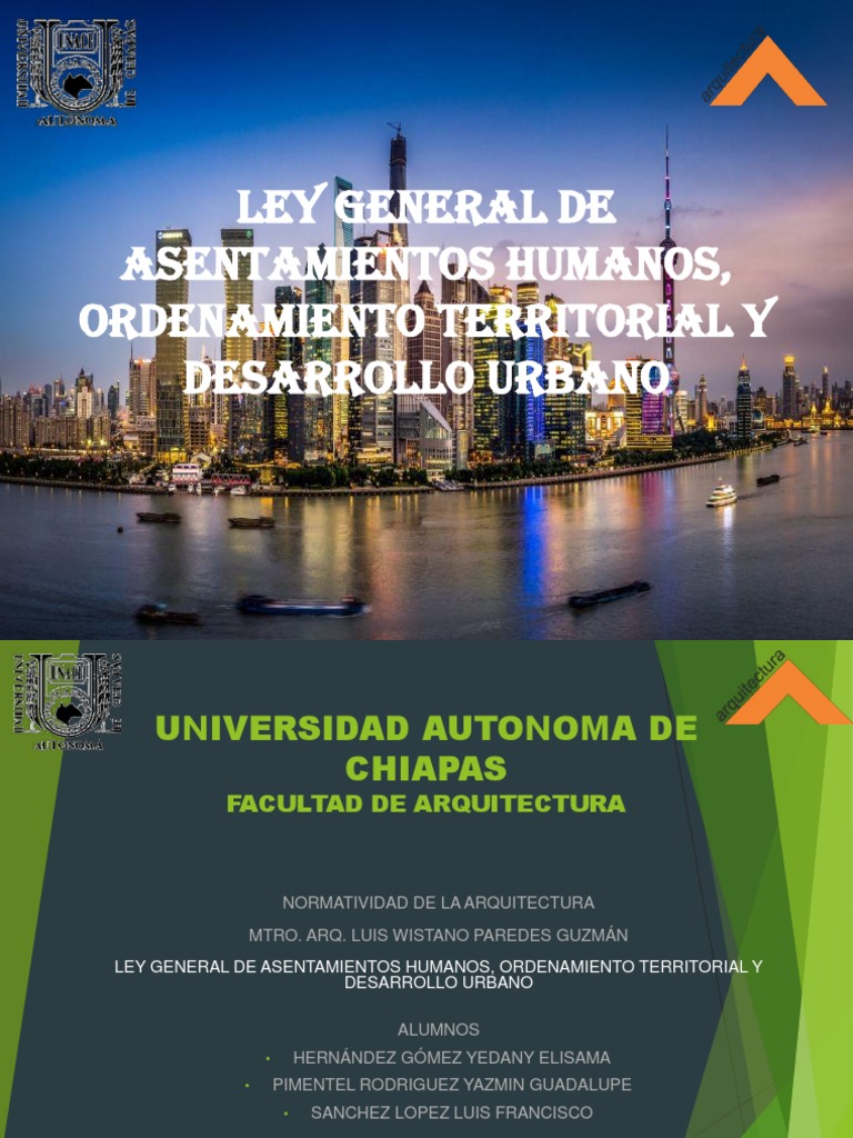 02 Ley General de Asentamientos Humanos, Ordenamiento Territorial | PDF ...