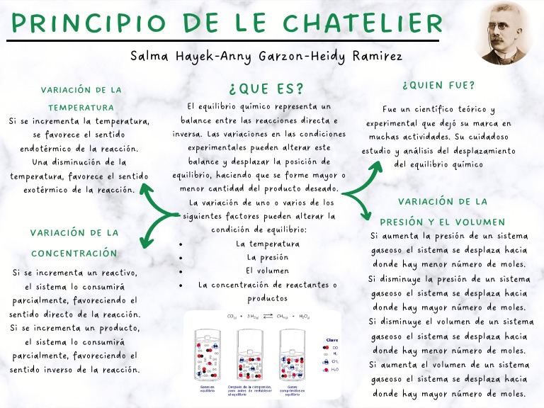 Principio de Le Chatelier | PDF | Equilibrio químico | Reacciones químicas