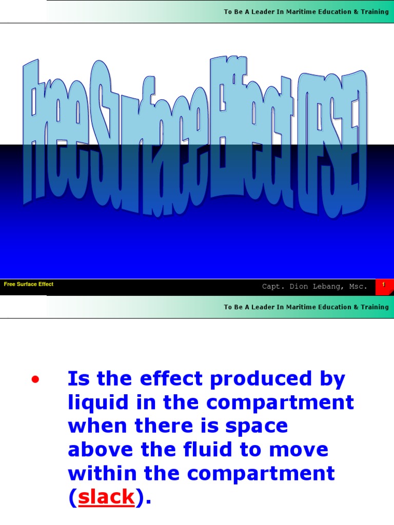 Free Surface Effect in Ship Stability | PDF | Phases Of Matter | Heavy ...