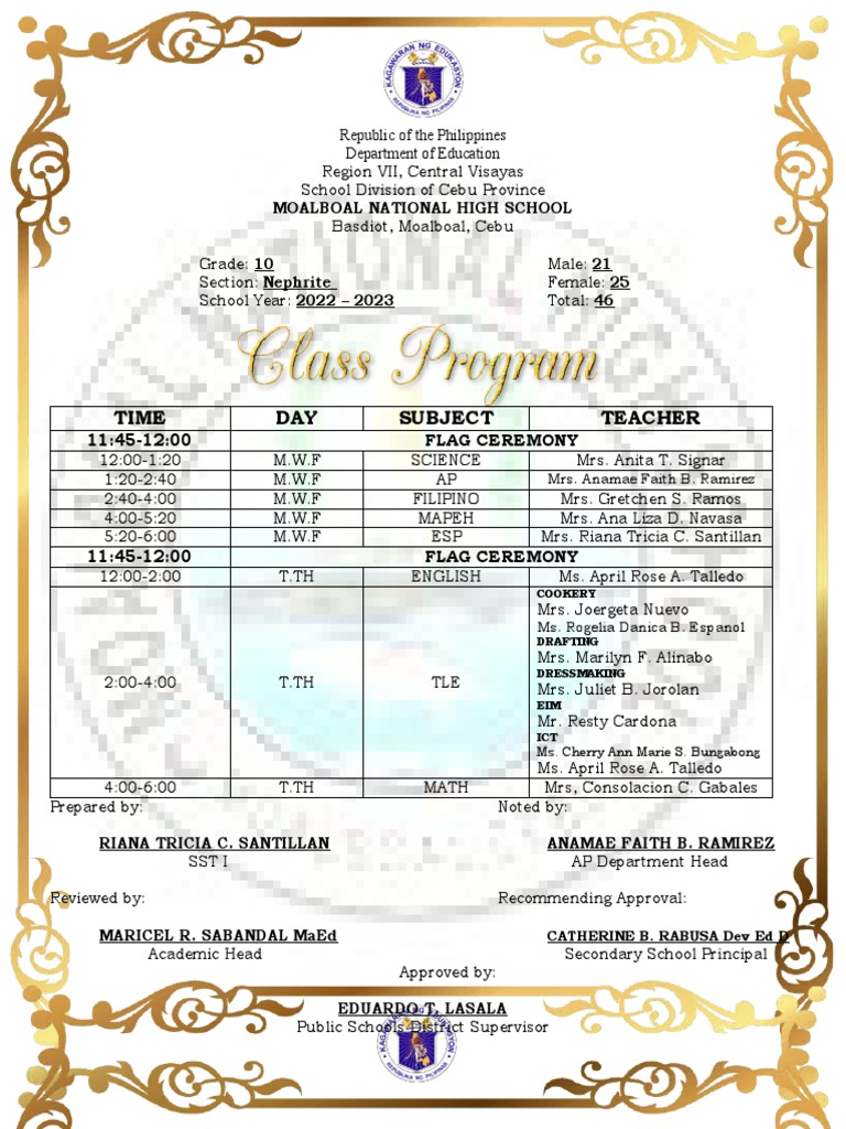 Teacher's Program-2022-2023 | PDF | Gemstone