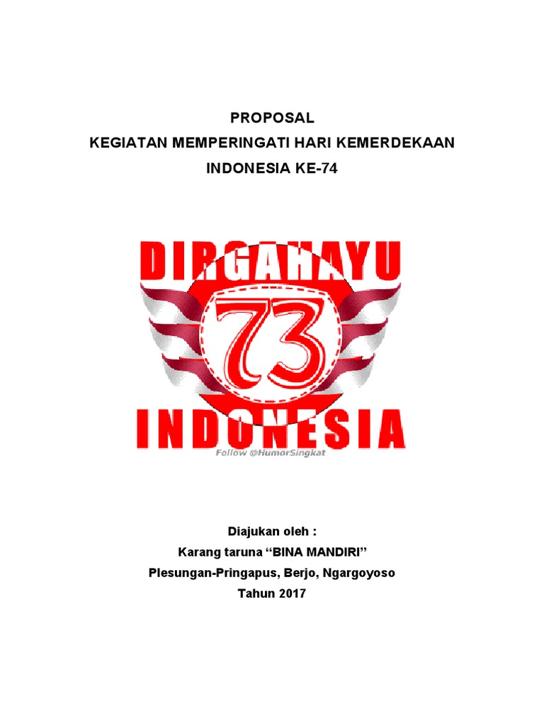 Proposal Hut Ri Plesungan 2017 | PDF | Ilmu Sosial