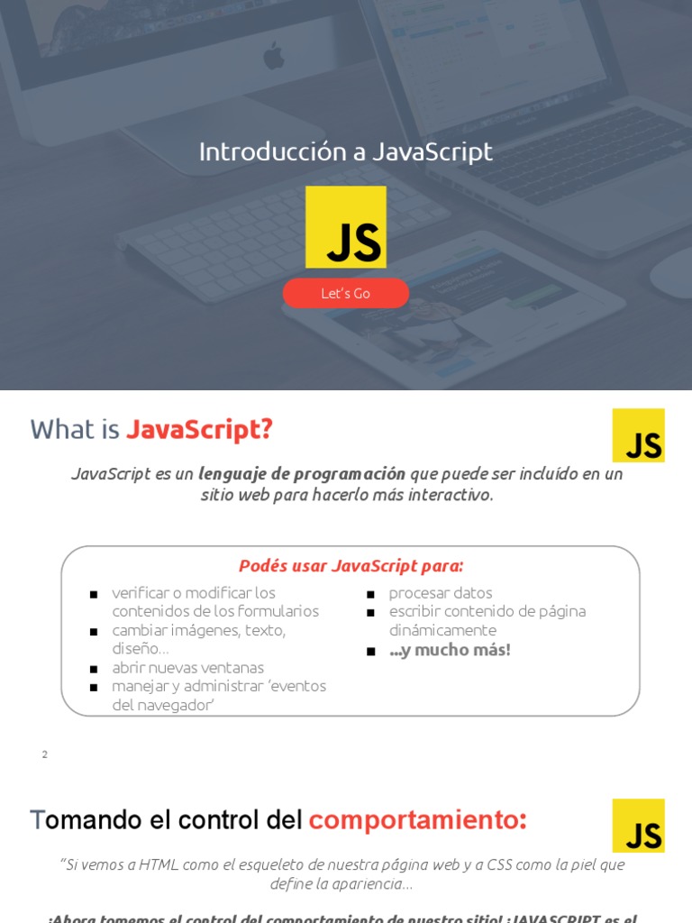 Introduccion A JavaScript | PDF | Script Java | Java (lenguaje de programación)