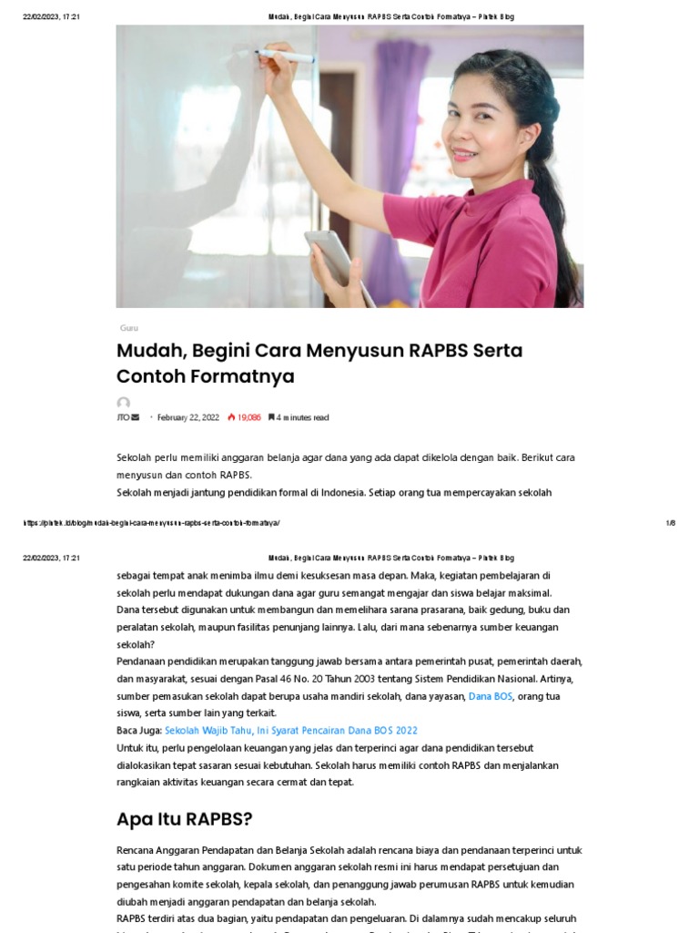 Mudah, Begini Cara Menyusun RAPBS Serta Contoh Formatnya - Pintek Blog ...