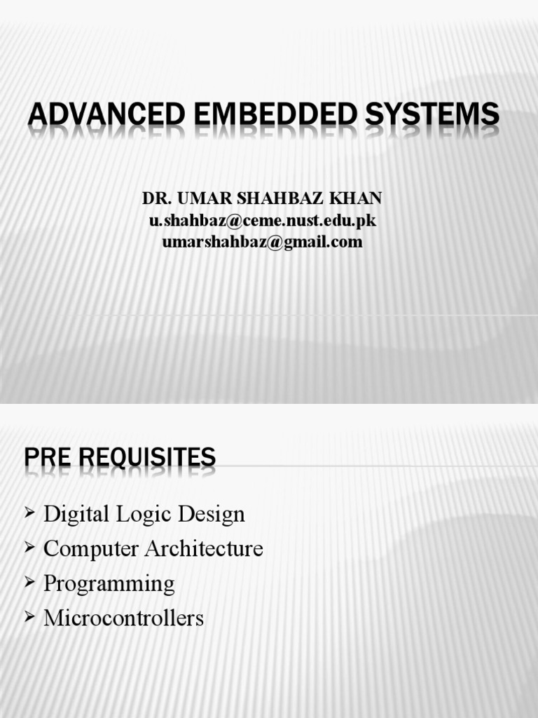 Lec 1 Pdf Integrated Circuit Embedded System