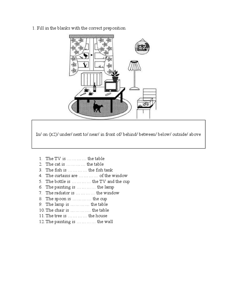 Prepositions of Place | PDF