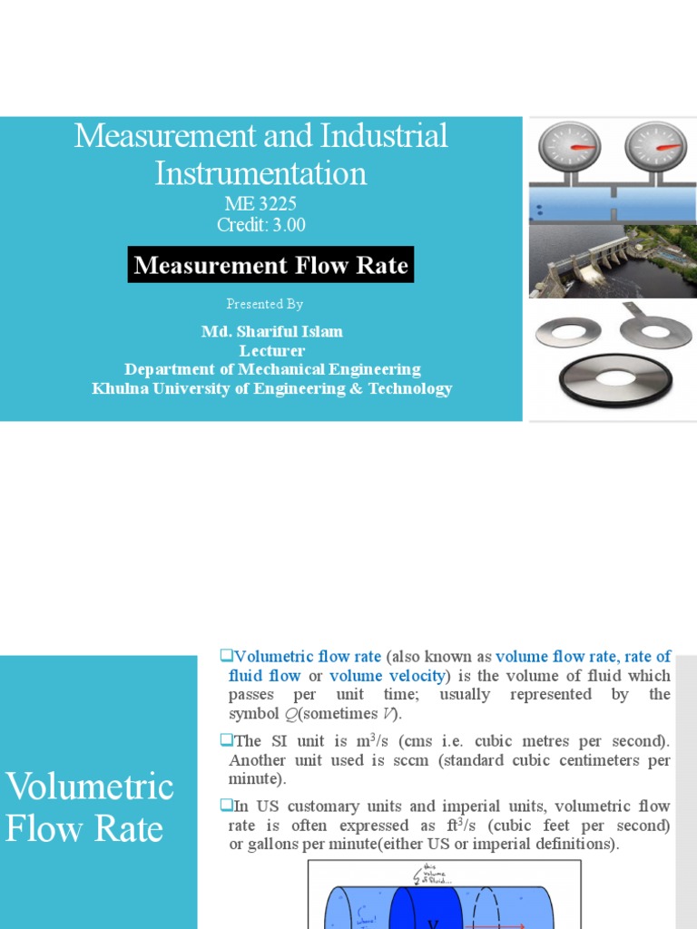 Measurment of Flow Rate | PDF | Flow Measurement | Chemical Engineering