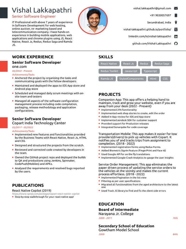 Vishal Lakkapathri Resume V9 | PDF | Mobile App | Application Software