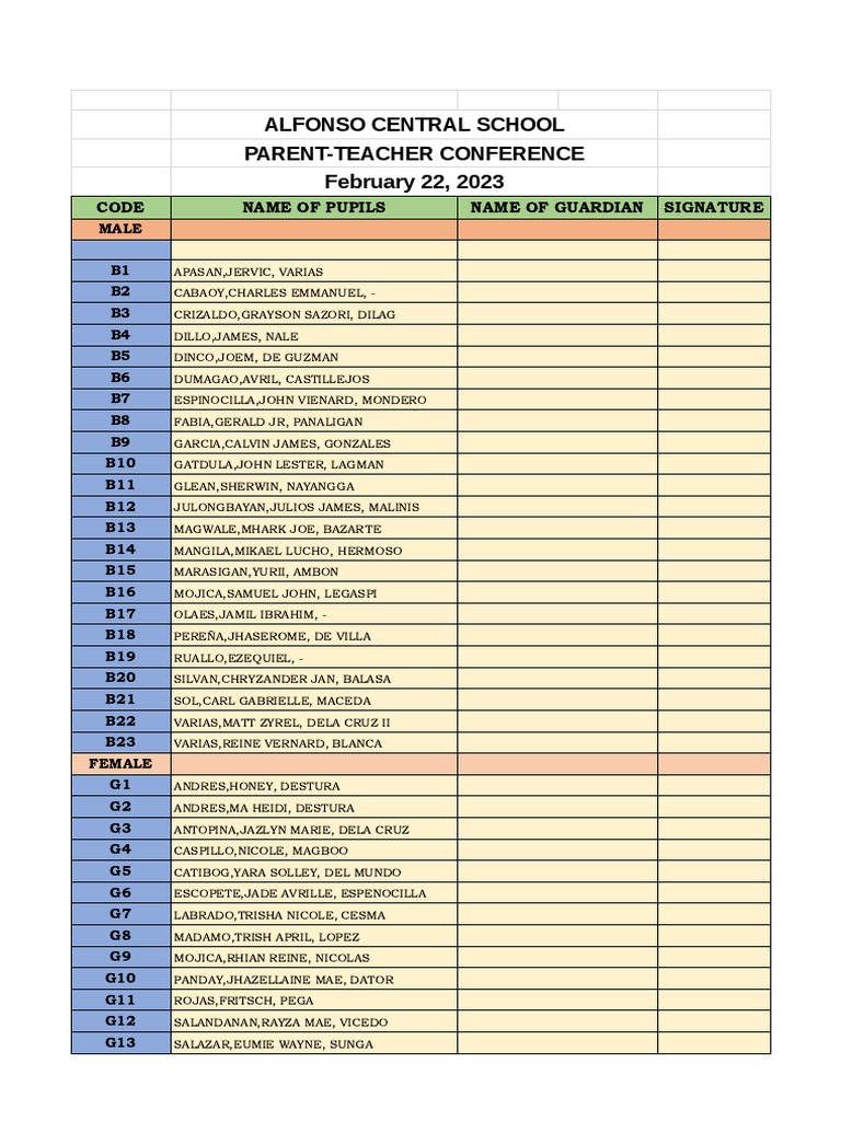 PTA-FORM - Google Sheets | PDF