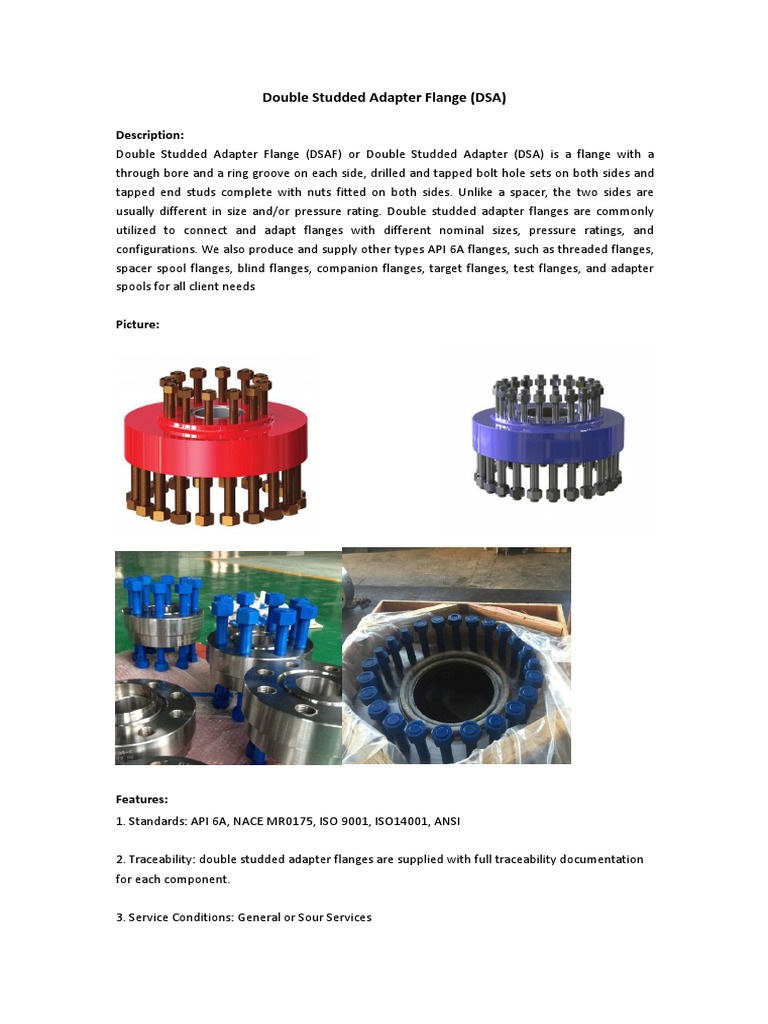 Double Studded Adapter Flange Overview | PDF | Pipe (Fluid Conveyance ...