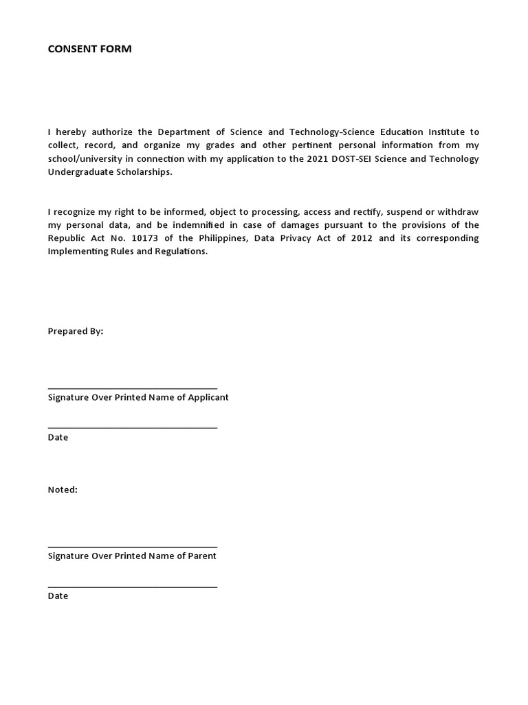 Consent Form | Download Free PDF | Affidavit | Common Law