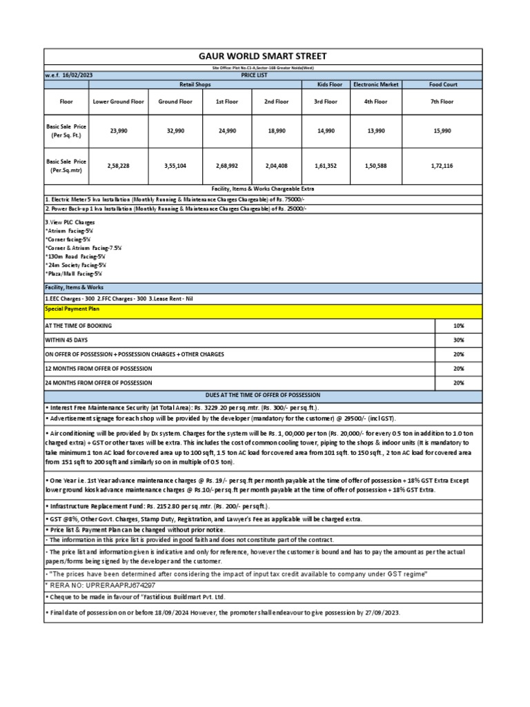 Kids Floor Retail Price List and Details | PDF | Taxes | Prices