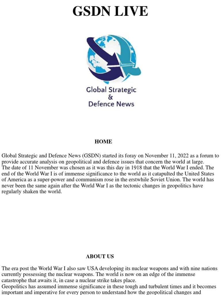 Global Defense News - GSDN | PDF