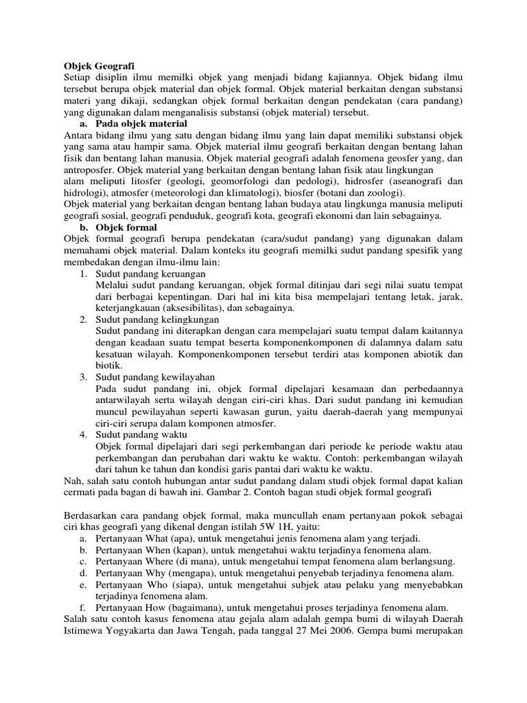 Geo 10 Objek Geografi-2 | PDF