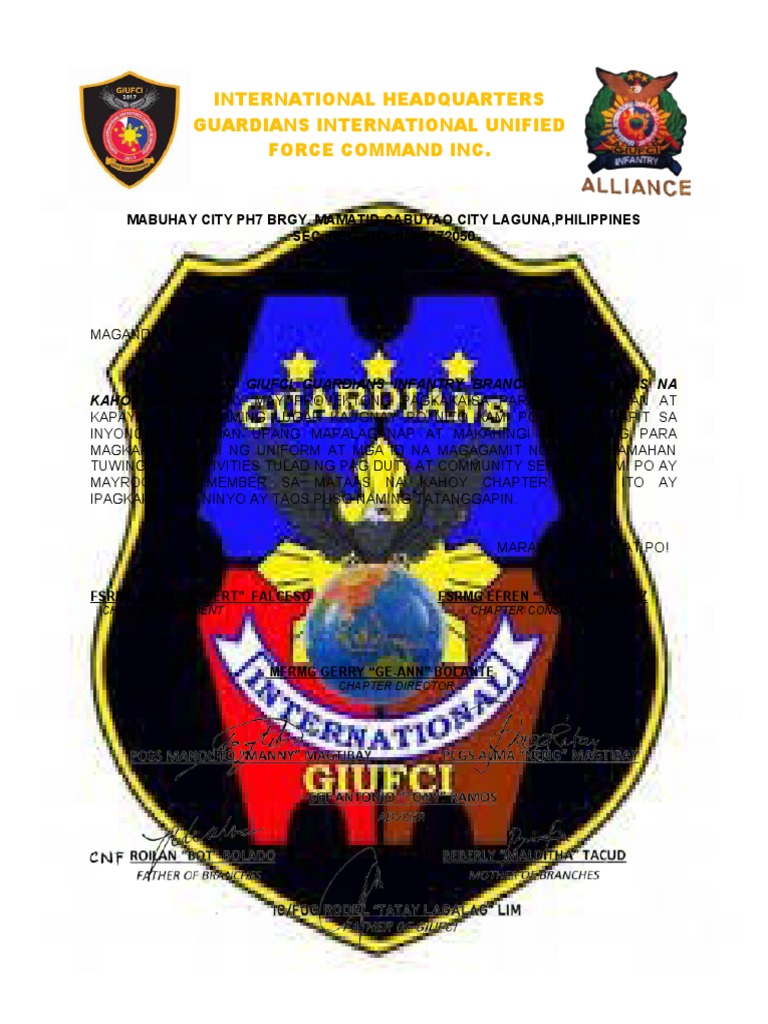Guardians Giufci Barangay 1 Bontog | PDF