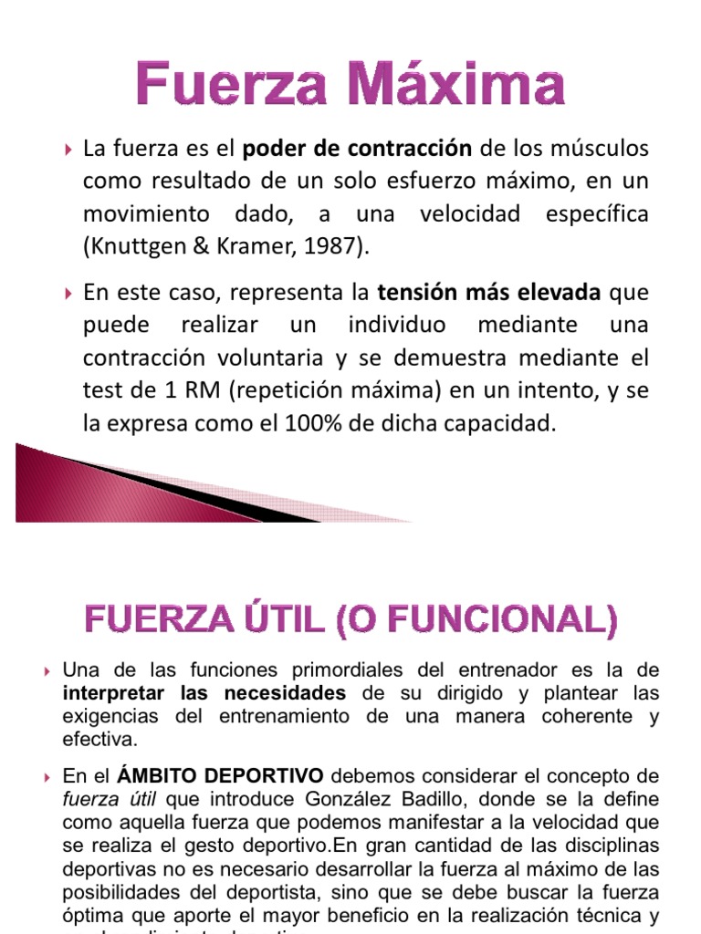 Definición y Ejemplos de Fuerza Máxima | PDF | Músculo | Science