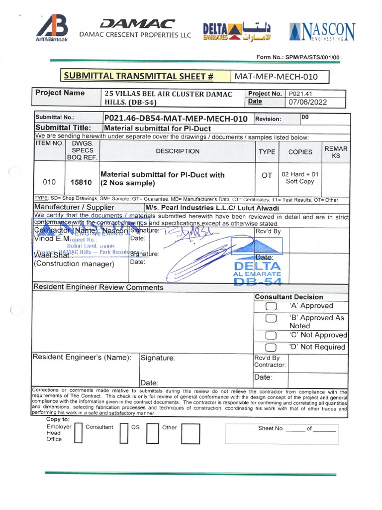 Mat Mep Mech 010 Pi Duct | PDF