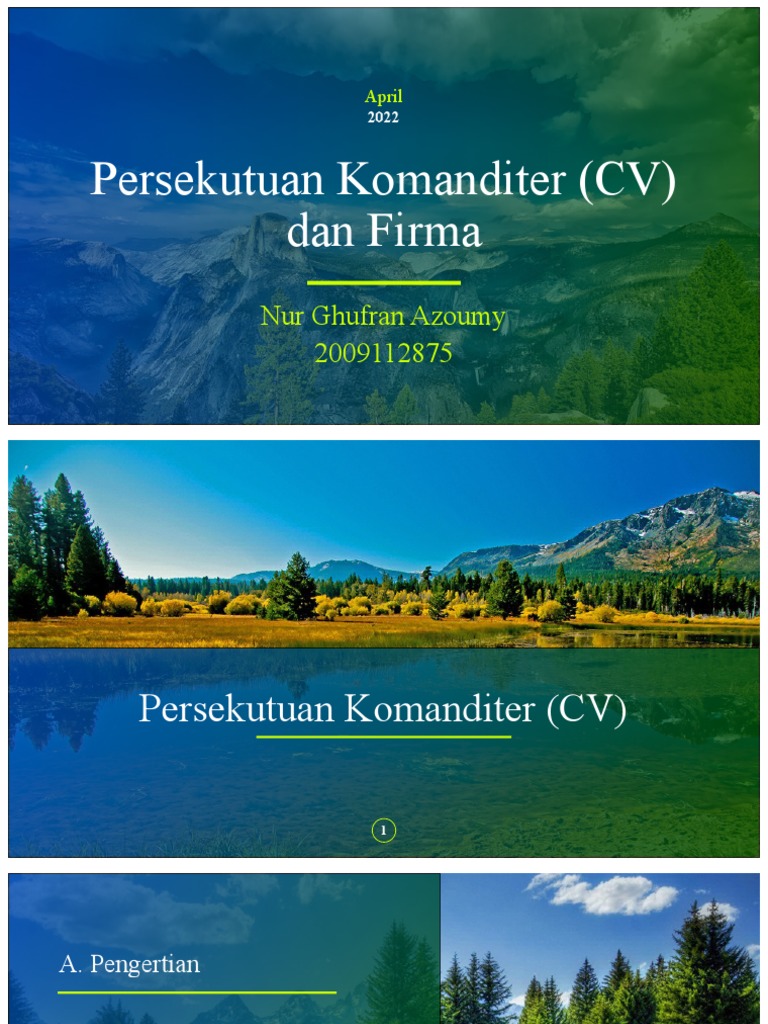 Persekutuan Komanditer (CV) Dan Firma | PDF