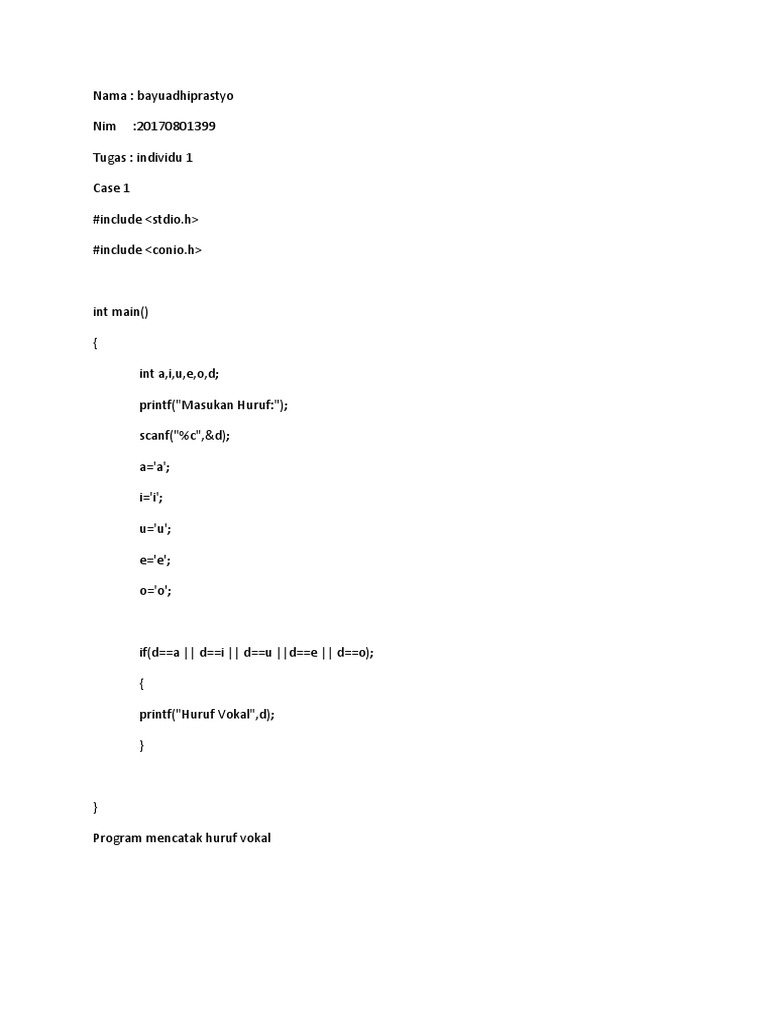 Tugas Program | PDF | Teknologi & Rekayasa