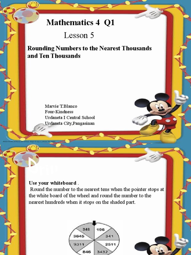 Math Q1 Lesson 5 Rounding Numbers To The Nearest Thousands and Ten ...