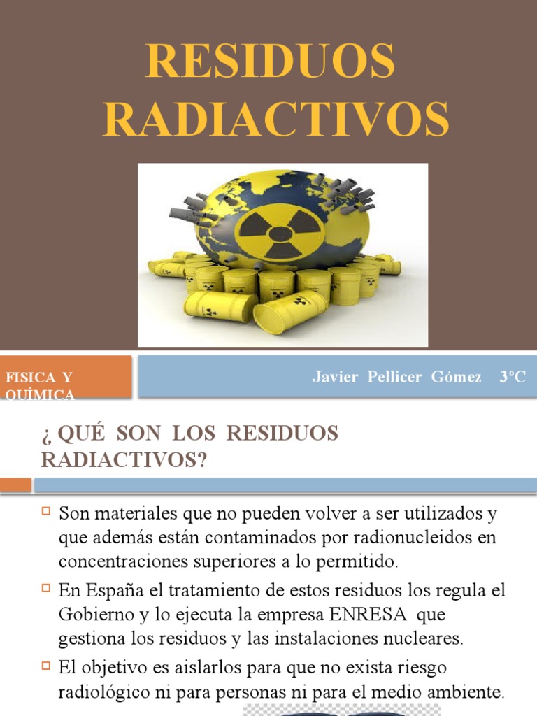 Residuos Radiactivos | PDF