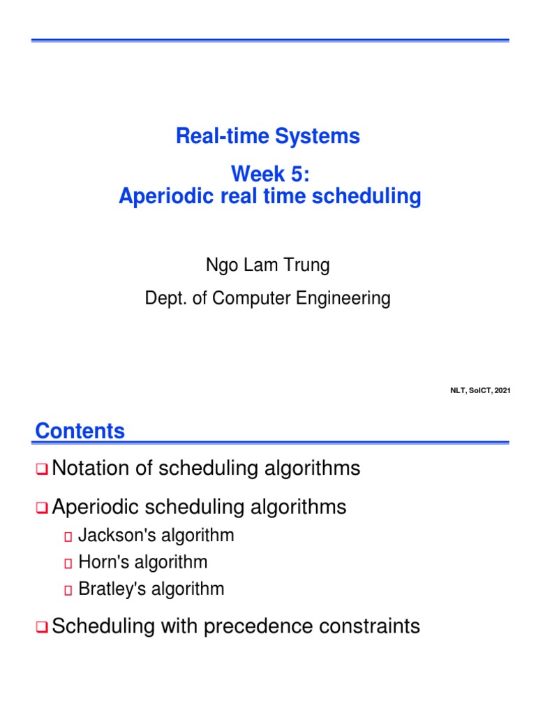 RT2021 Chap5 | PDF | Scheduling (Computing) | Applied Mathematics