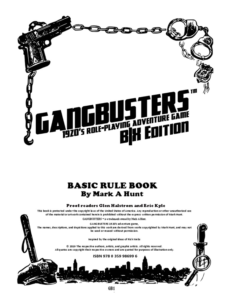 Gangbustersbxversion Pdf Role Playing Games