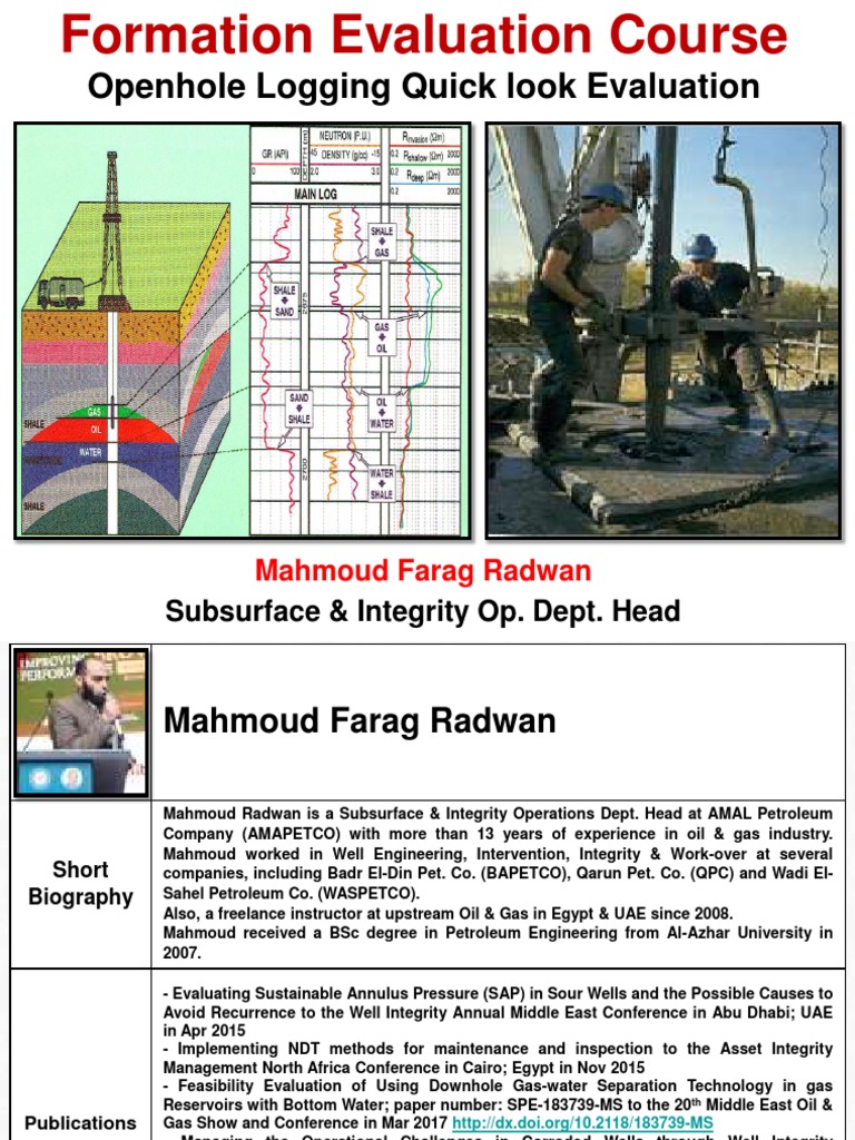 Openhole Logging Quick Look Evaluation | PDF | Petroleum Reservoir ...